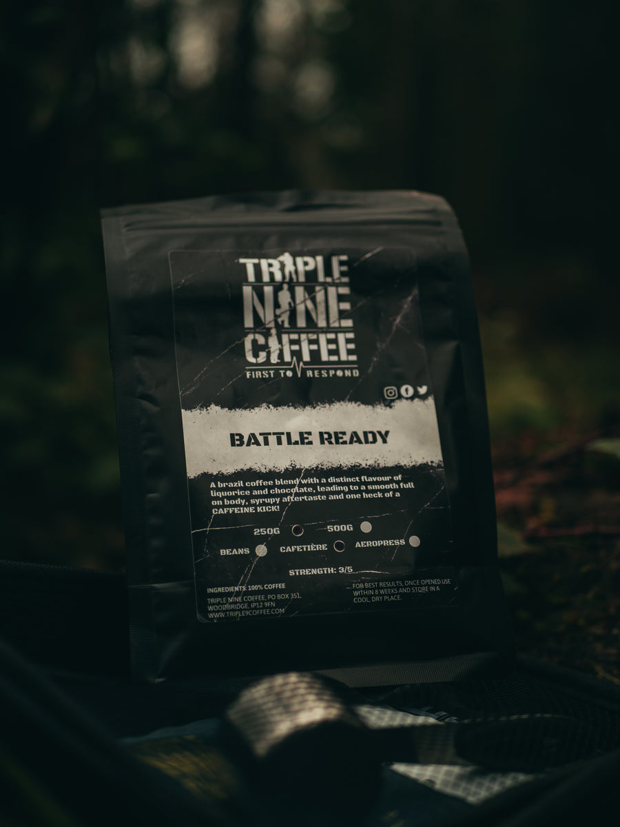 BATTLE READY - COFFEE BEANS AND GROUND – TRIPLE 9 COFFEE